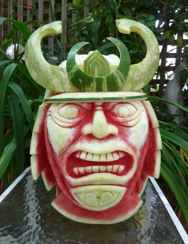 Carved Watermelon Face